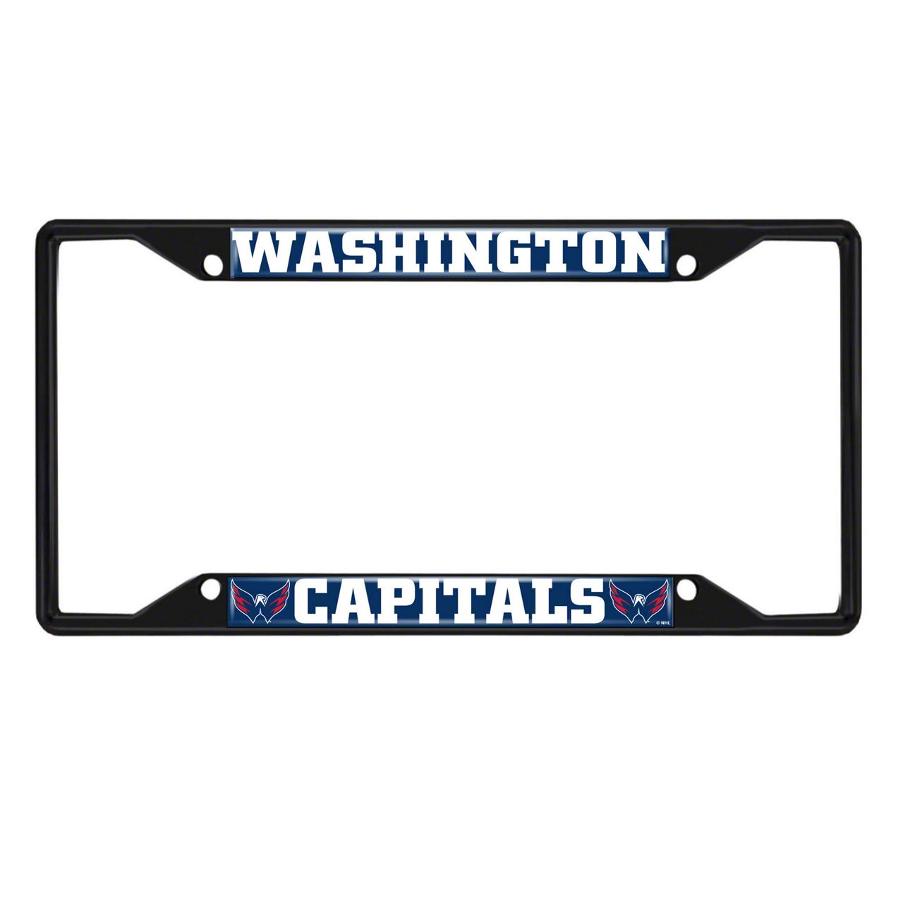 Universal AM License Plate Frame with Washington Capitals Logo; Black ...