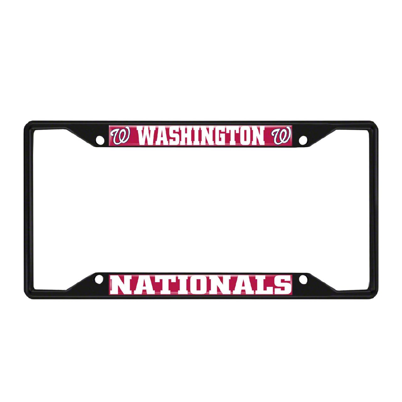 Universal AM License Plate Frame with Washington Nationals Logo; Black ...