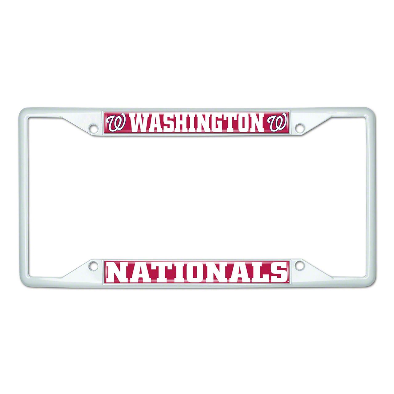 Universal AM License Plate Frame with Washington Nationals; White ...