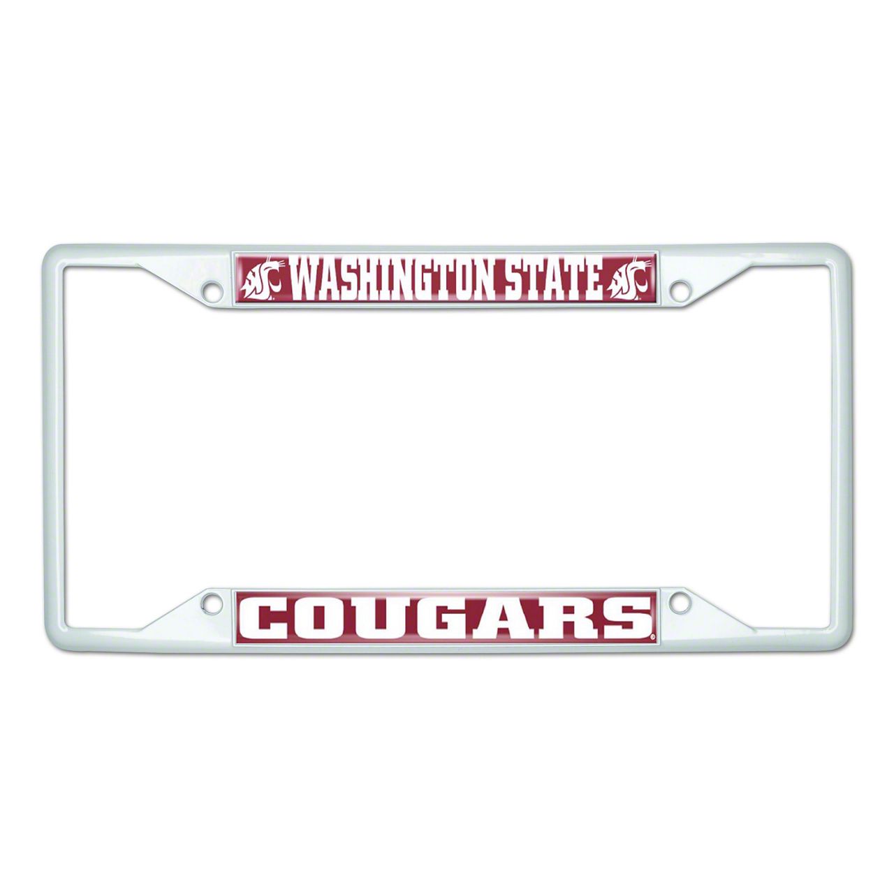 Universal AM License Plate Frame with Washington State; White ...