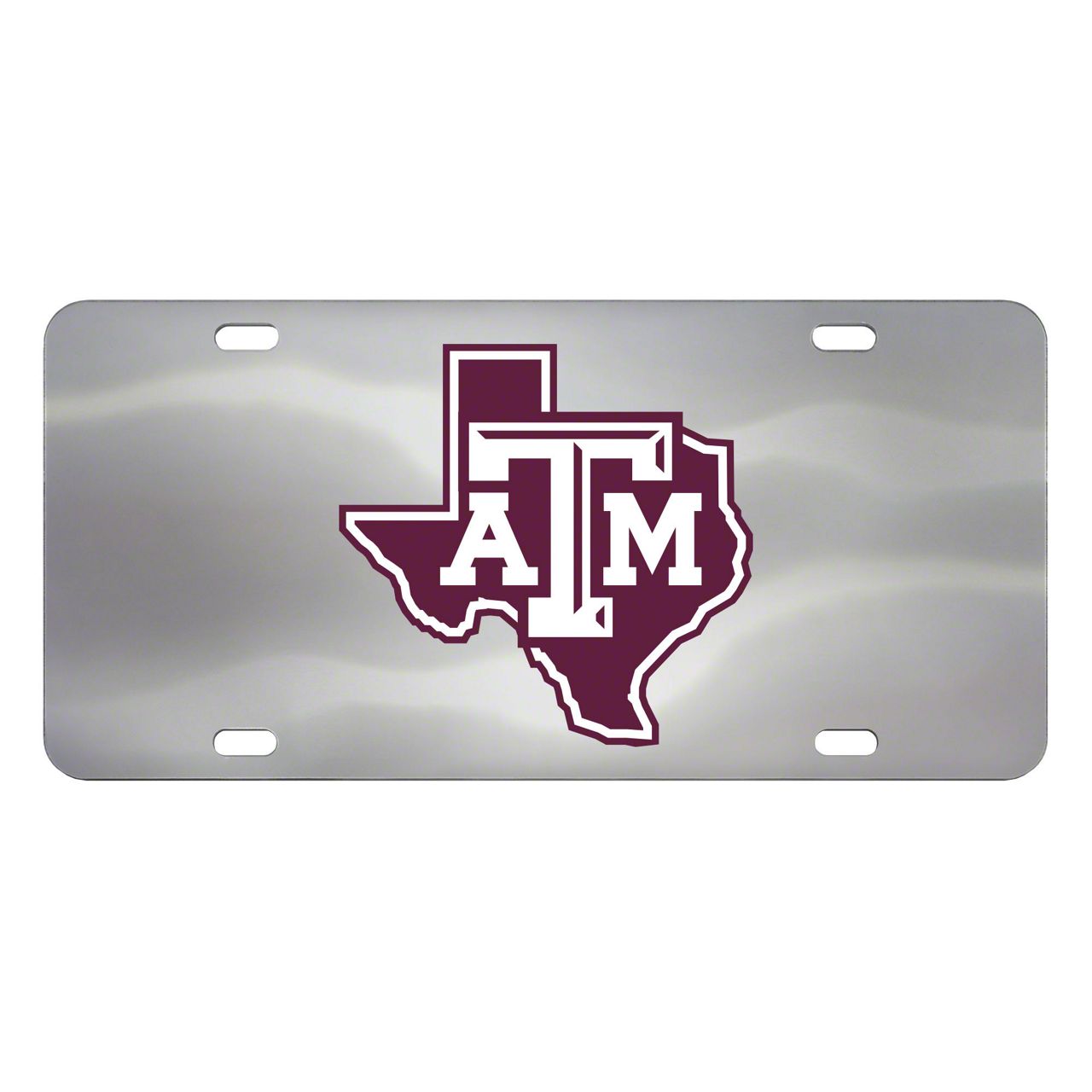 Universal AM License Plate with Texas A&M University Logo; Stainless ...