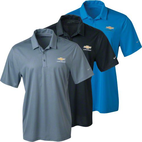 Universal AM Men's Nike Dri-FIT Embossed Tri-Blade Polo Shirt; Red ...