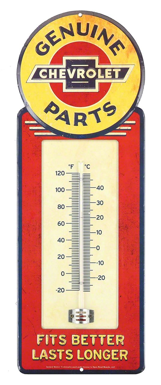 Universal AM Metal Thermometer; Chevrolet - Free Shipping