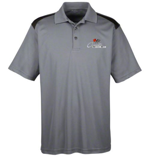 Universal AM Officially Licensed C2 Polo Shirt; Vintage Grey/Black ...