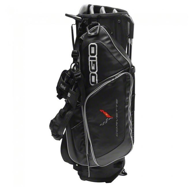 Universal AM Ogio Golf Cart Bag with Corvette Logos; Black - Free Shipping