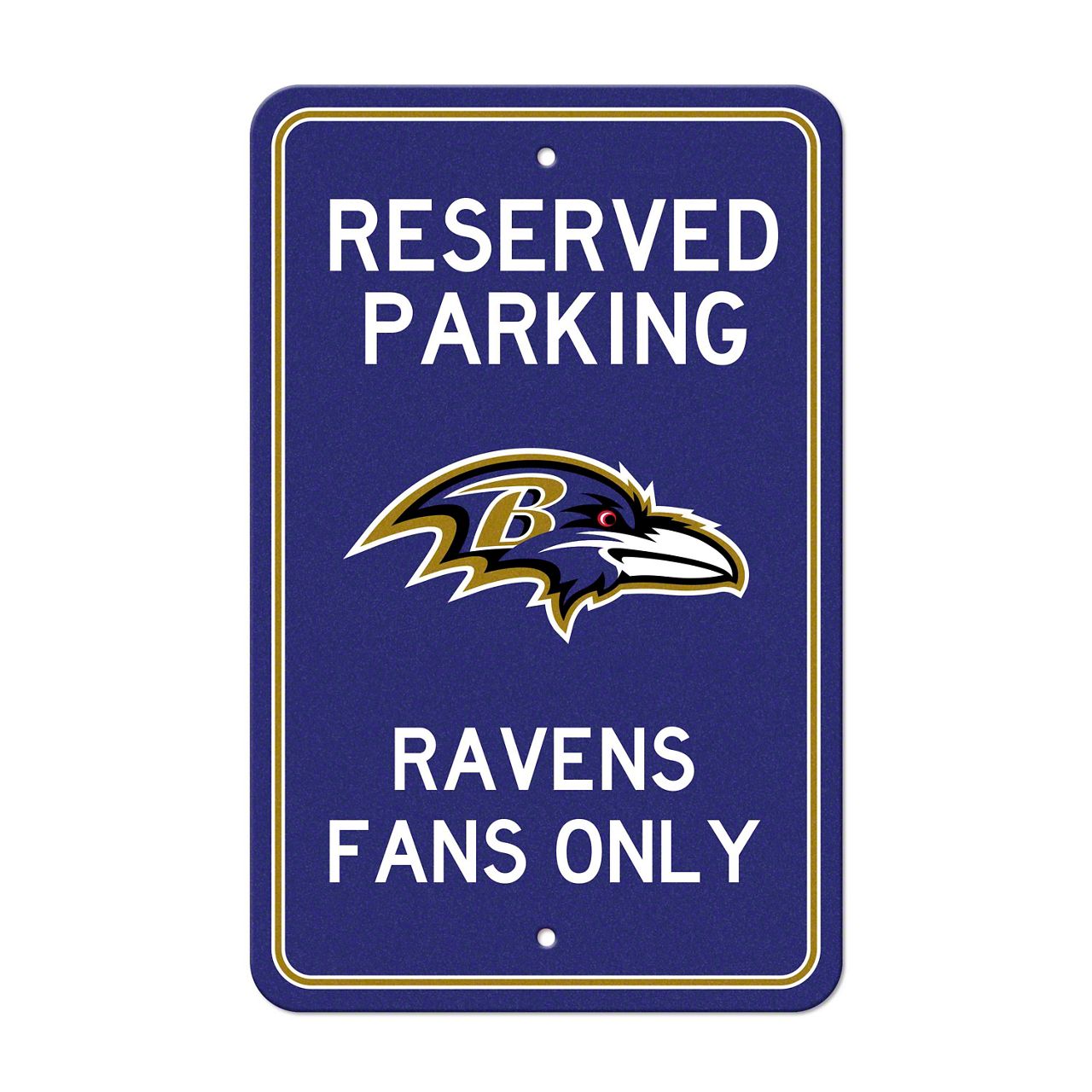 Universal AM Parking Sign with Baltimore Ravens Logo; Purple - Free ...
