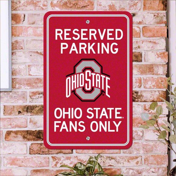 Universal AM Parking Sign with Ohio State University Logo; Red - Free ...