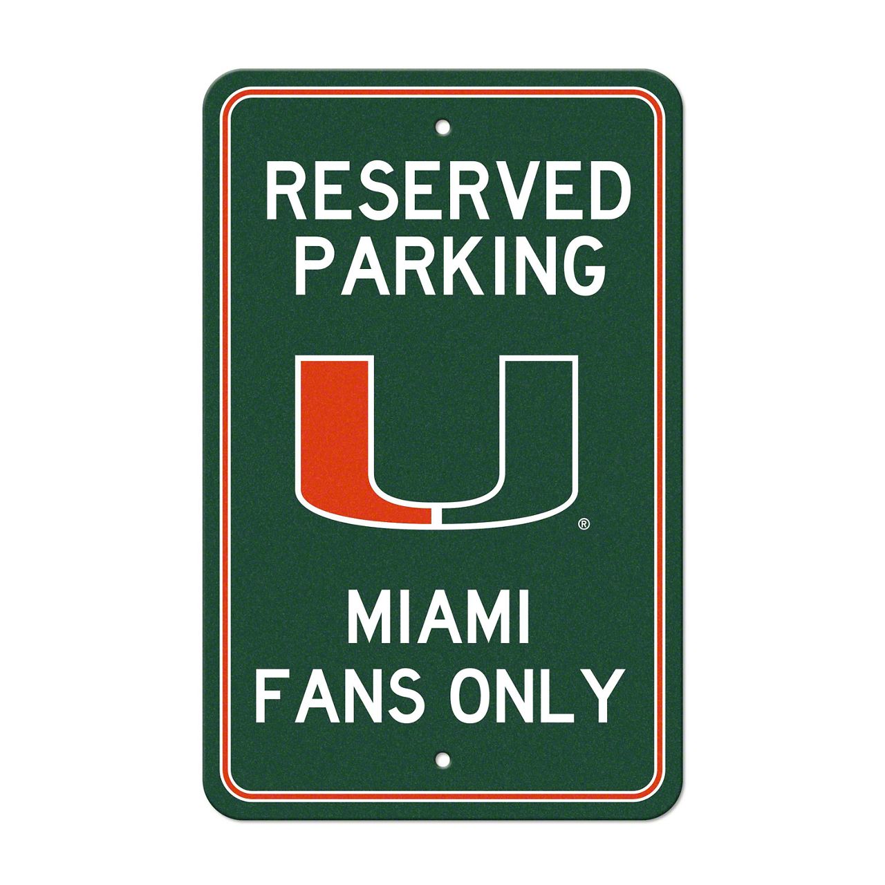 Universal AM Parking Sign with University of Miami Logo; Green - Free ...