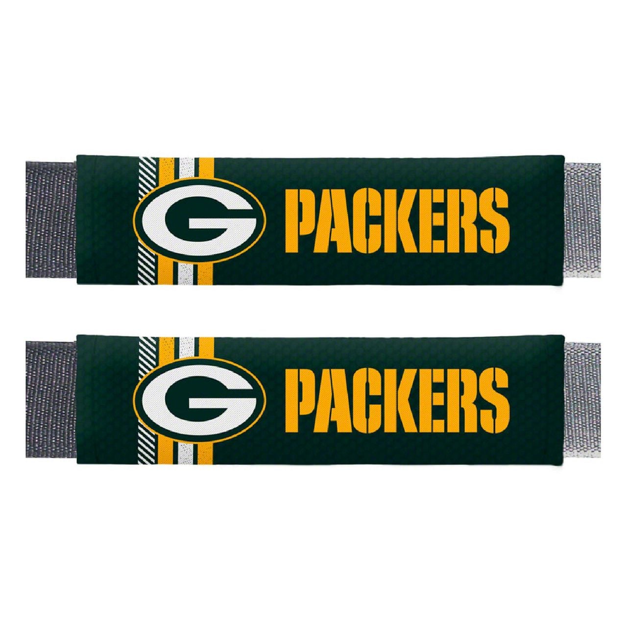 Universal AM Rally Seatbelt Pads with Green Bay Packers Logo; Green ...