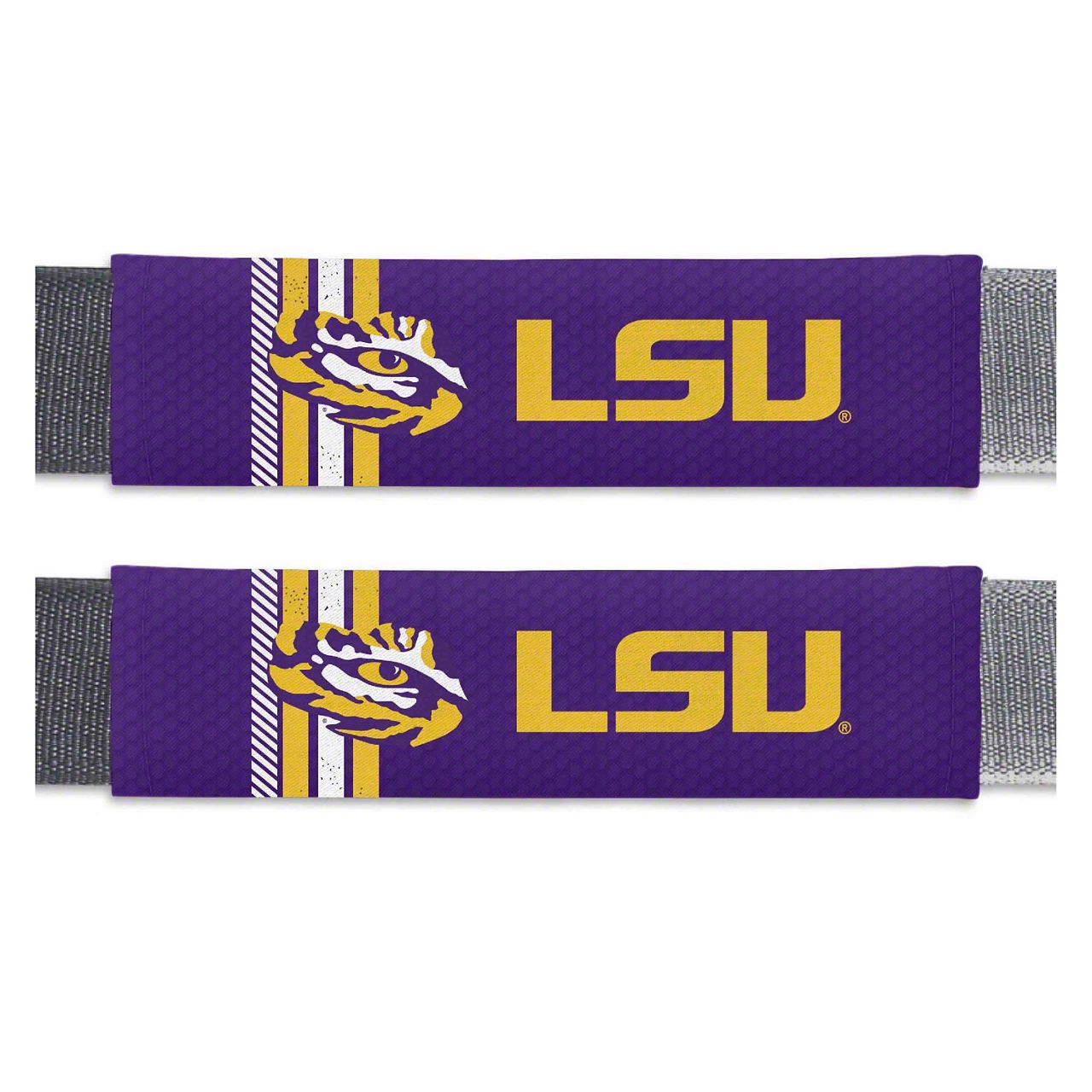 Universal AM Rally Seatbelt Pads with LSU Logo; Purple (Universal; Some ...