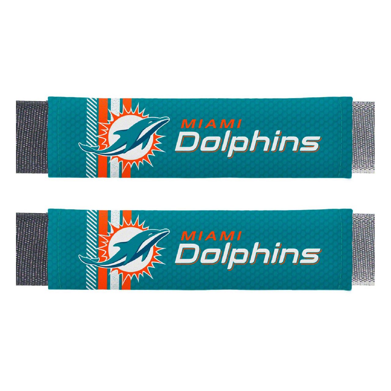 Universal AM Rally Seatbelt Pads with Miami Dolphins Logo; Aqua ...