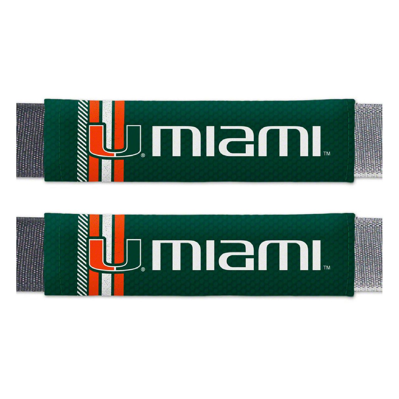 Universal AM Rally Seatbelt Pads with Miami Logo; Green (Universal ...
