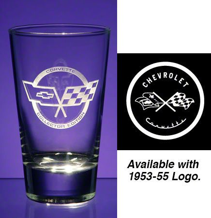 Universal AM Tall Heavy Base Cooler Glass Set with C1 Logo; 15-oz. - Free Shipping