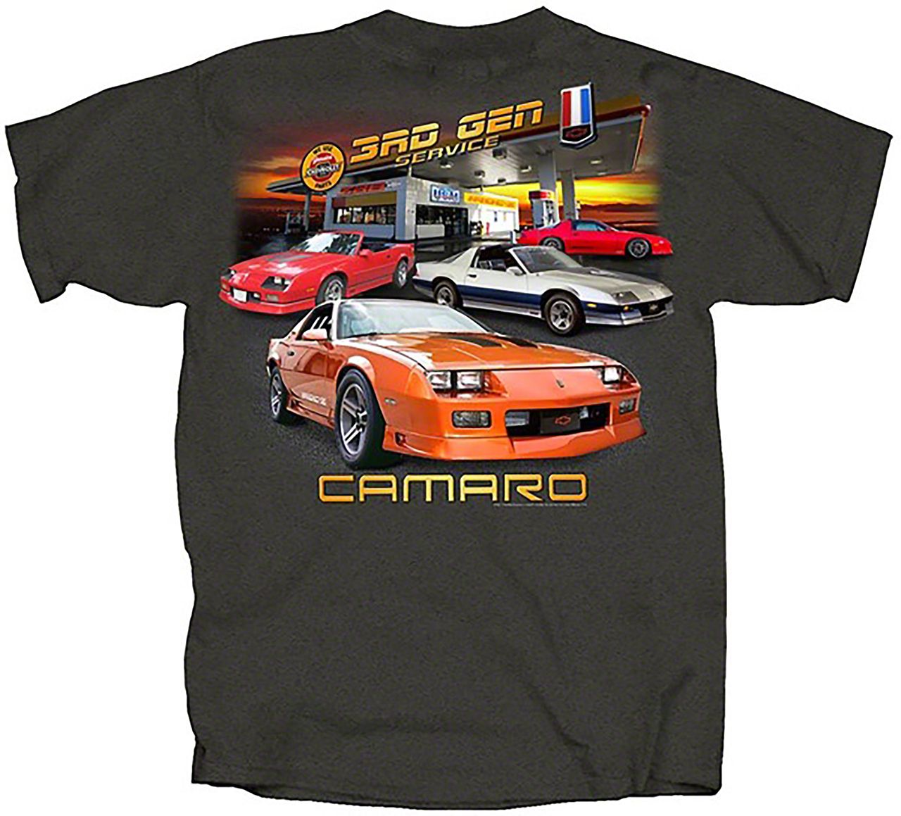 Universal AM Third Gen Garage T-Shirt; Gray - Free Shipping