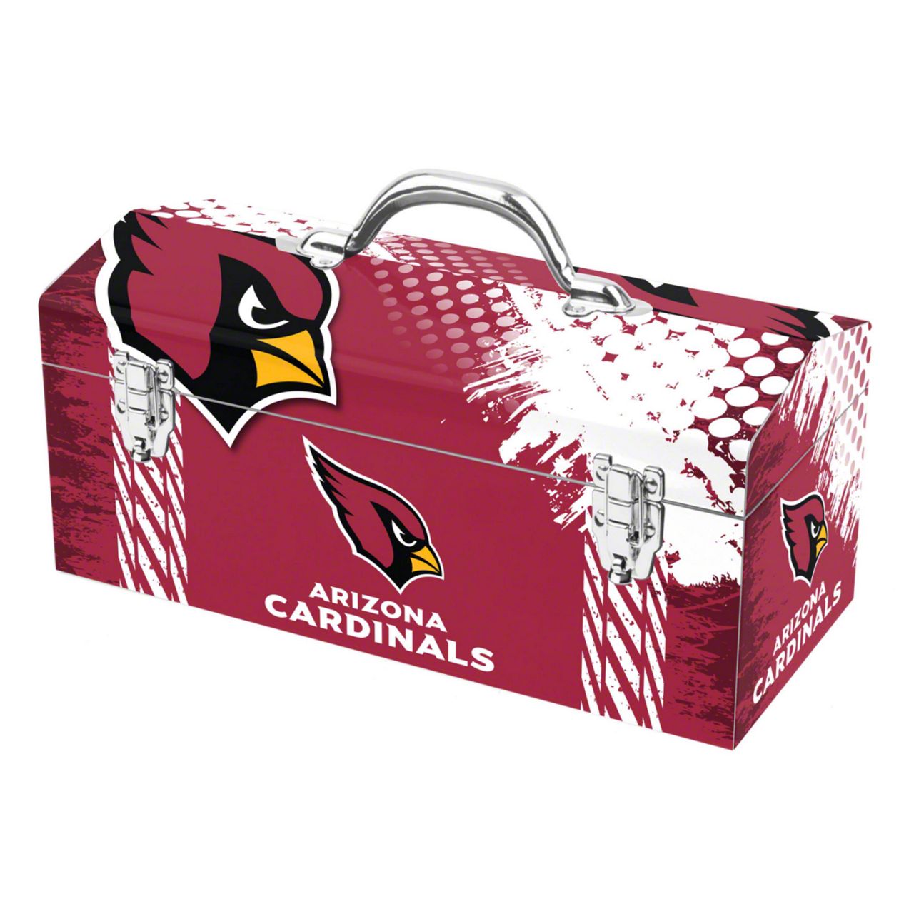 Universal AM Tool Box with Arizona Cardinals Logo; Red and Black - Free Shipping
