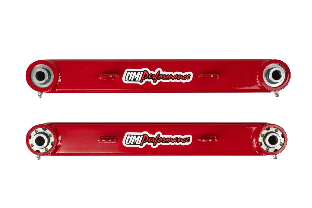 UMI Performance Camaro Rear Toe Rods; Roto-Joints; Red 2521-R (10-15 ...