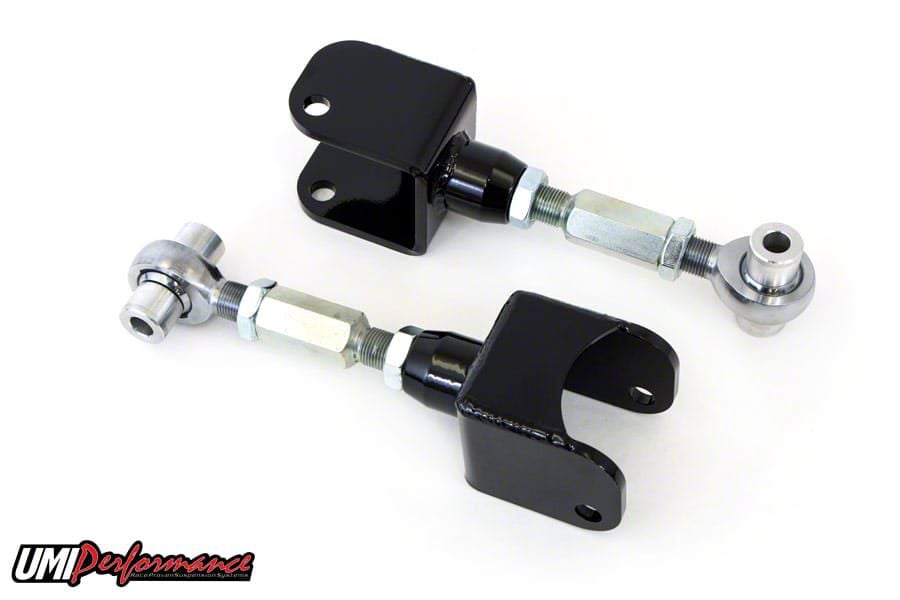 UMI Performance Mustang Adjustable Rear Upper Control Arms; Rod Ends ...