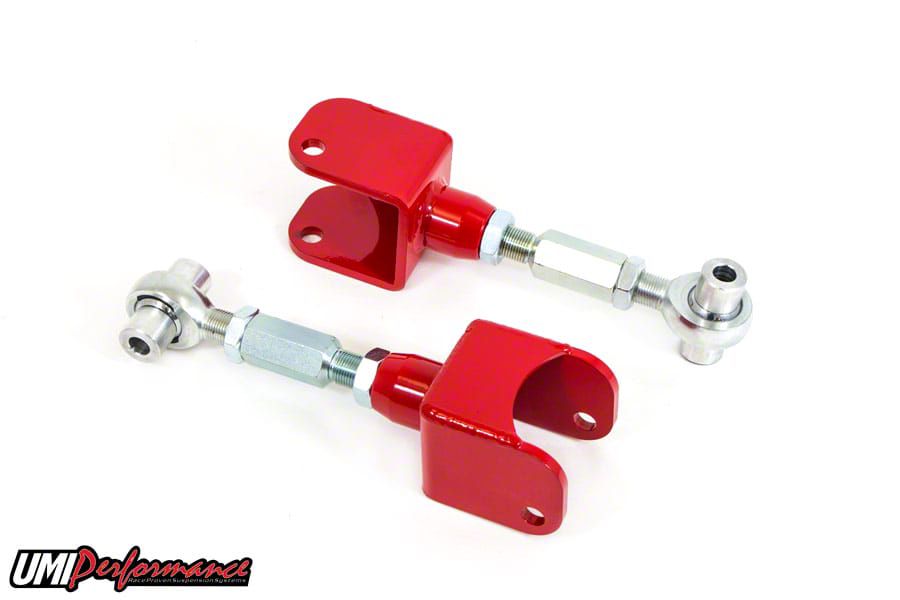 UMI Performance Mustang Adjustable Rear Upper Control Arms; Rod Ends ...