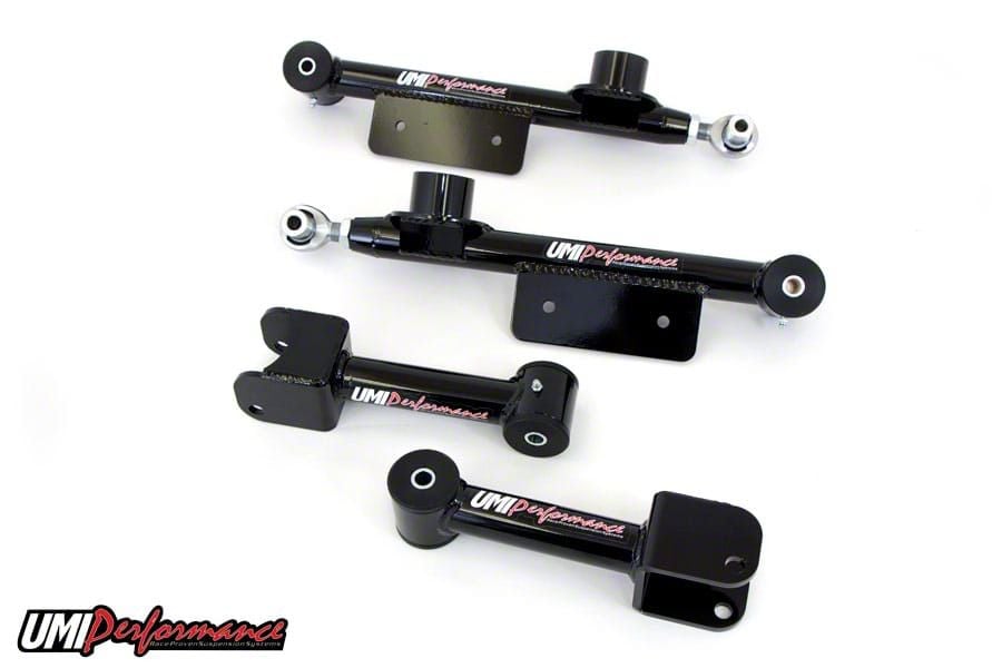 UMI Performance Mustang Rear Upper and Lower Control Arms; Black 101416 ...