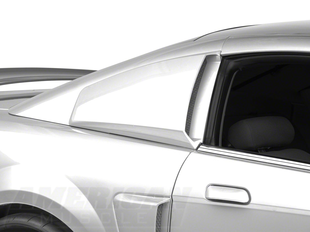 MMD Mustang Quarter Window Scoops; Unpainted 71314-00 (99-04 Mustang ...