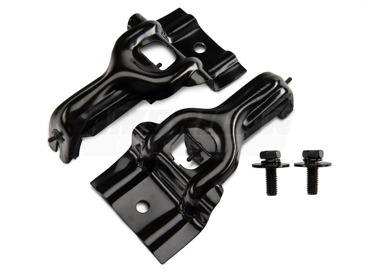 OPR Mustang Upper Radiator Support Brackets; Black 100596 (87-93 5.0L ...