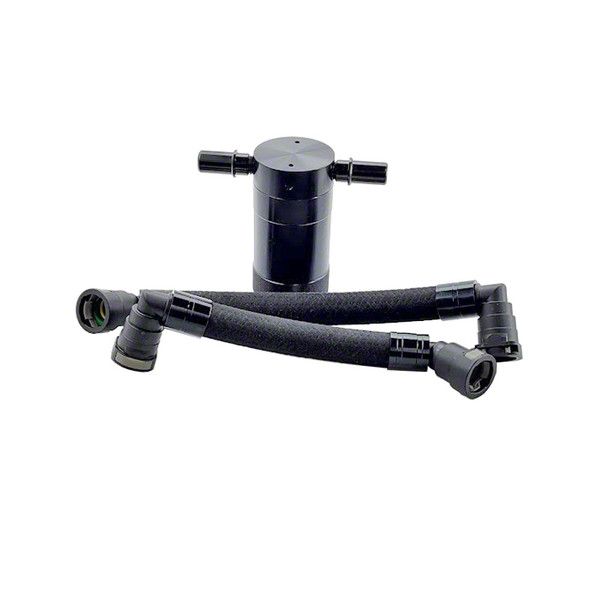 Corvette Single Valve Plug N Play Oil Catch Can; Black (20-26 Corvette ...