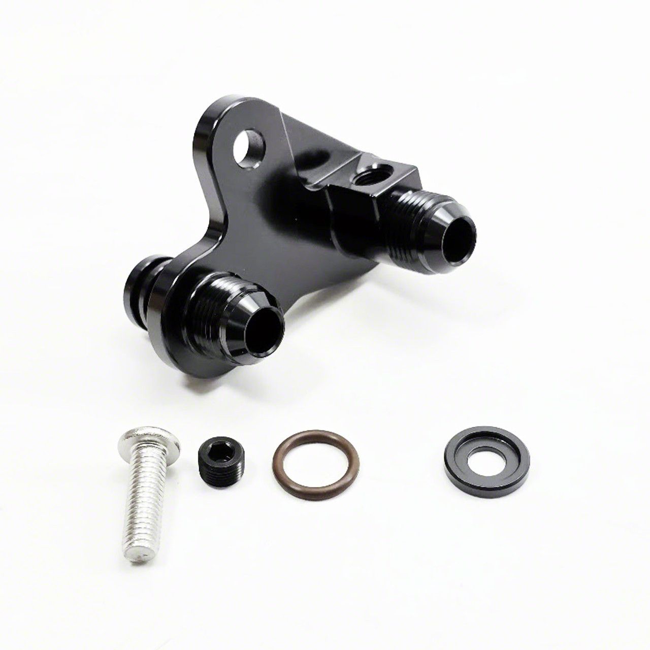 Mustang 6R80/10R80 Transmission Cooler Port Adapter; 8AN (11-26 Mustang ...