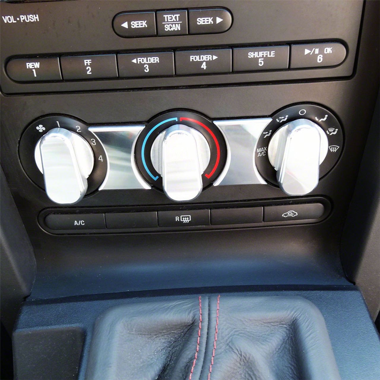 Mustang Billet A/C Trim Accents; Polished (05-09 Mustang) - Free Shipping