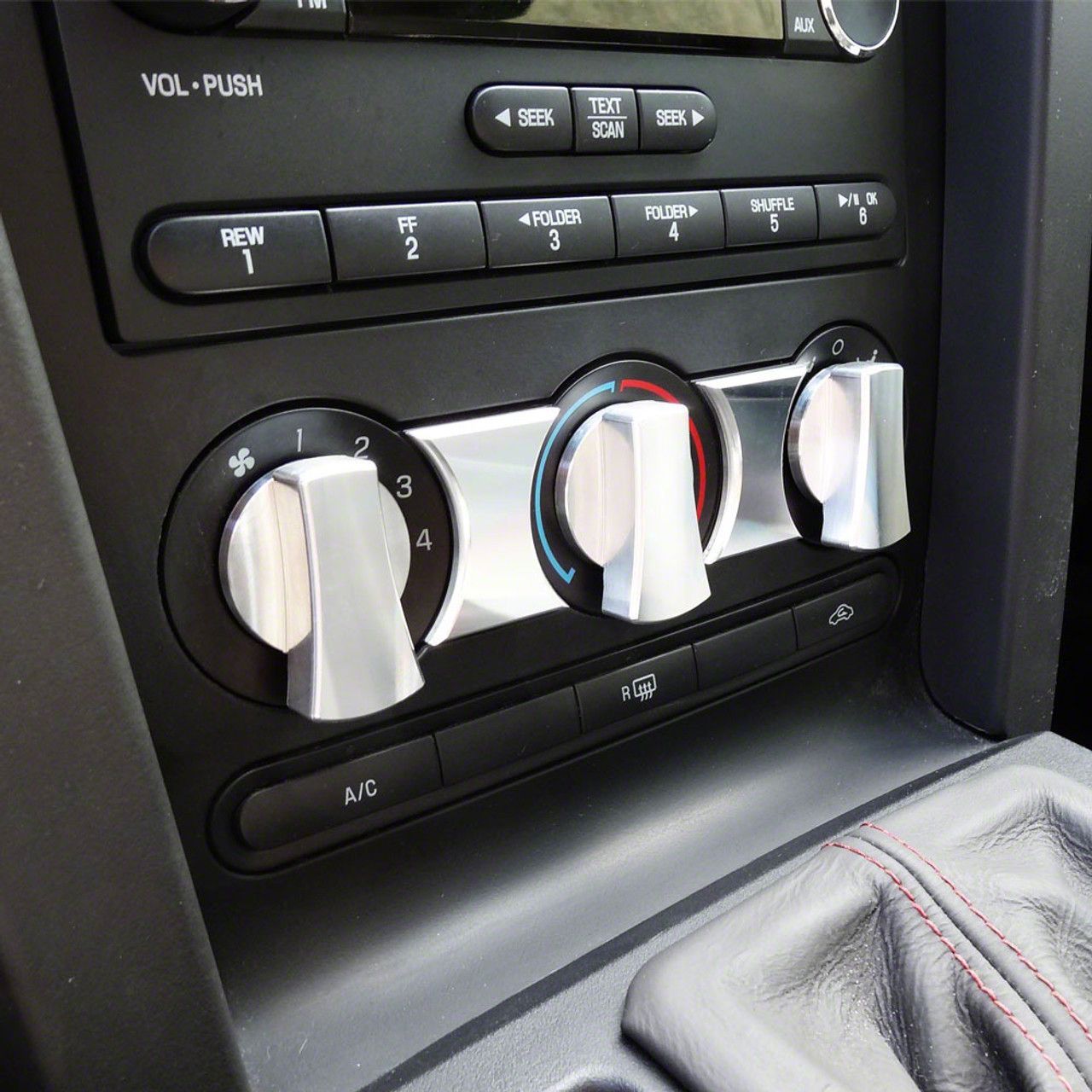 UPR Products Mustang Billet A/C Trim Accents; Satin 1080-05-01 (05-09 ...