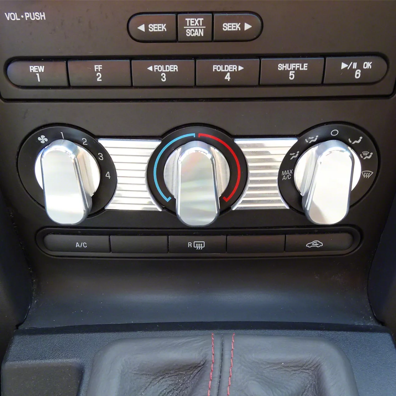 UPR Products Mustang Billet Designer A/C Trim Accents; Polished 1080-05 ...