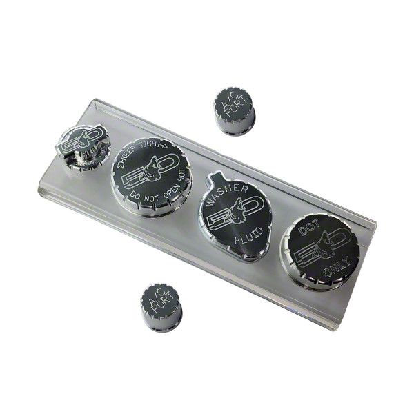 UPR Products Mustang Howling Coyote Engine Cap Covers; Satin 5000-37 ...