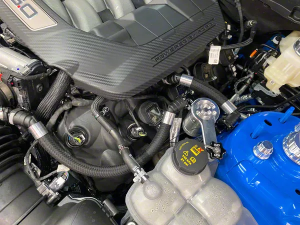 UPR Products Mustang Single Valve Plug N Play Clean Side Oil Catch Can ...