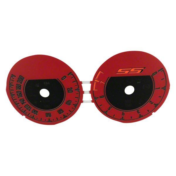 US Speedo Camaro Daytona Edition Gauge Face; MPH; Black Face/Red ...
