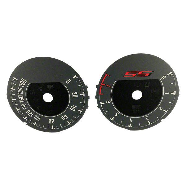 US Speedo Camaro Daytona Edition Gauge Face; MPH; White Face/Grey ...
