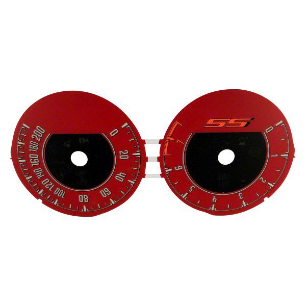 US Speedo Camaro Daytona Edition Gauge Face; MPH; White Face/Red ...