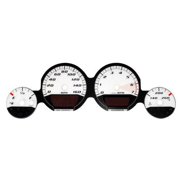 US Speedo Challenger Daytona Edition Gauge Face; 160 MPH; White MAG080 ...