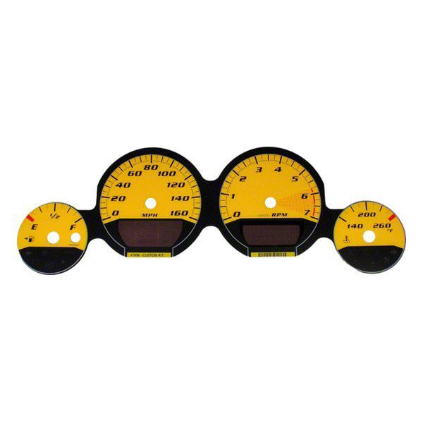 US Speedo Challenger Daytona Edition Gauge Face; 160 MPH; Yellow MAG083 ...