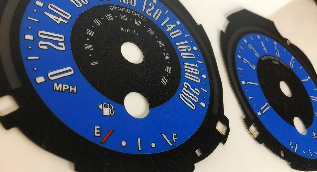 US Speedo Challenger Daytona Edition Gauge Face; 220 KMH; Green ...