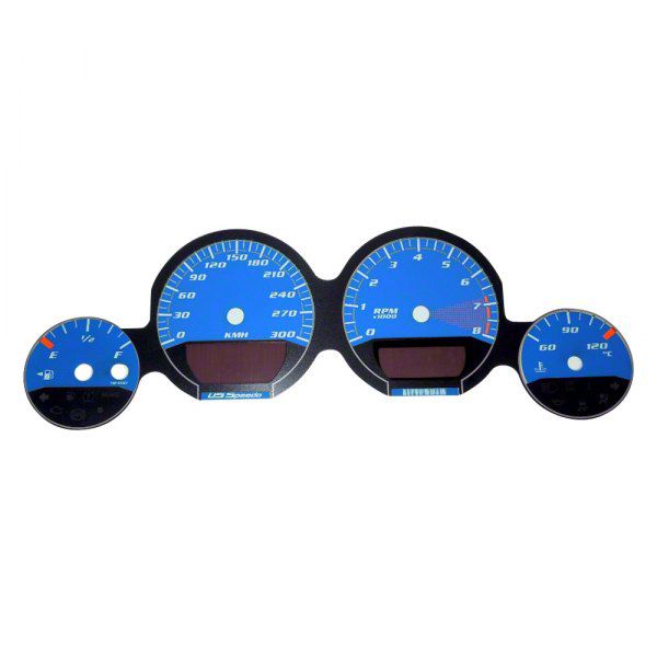US Speedo Charger Daytona Edition Gauge Face; 180 MPH; Blue MAG074 (06 ...