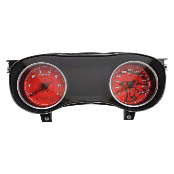 US Speedo Charger Daytona Edition Gauge Face; MPH; Red CHAR16200HC5 (15 ...
