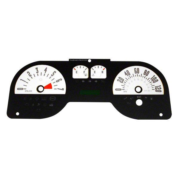 US Speedo Mustang Daytona Edition Gauge Face; MPH; 4-Gauges White ...