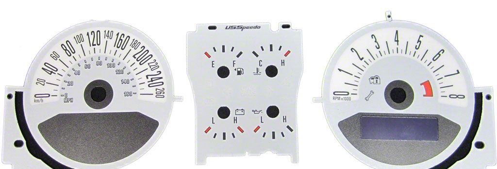 US Speedo Mustang Daytona Edition Gauge Face; MPH; Blue MUS1864 (11-12 ...