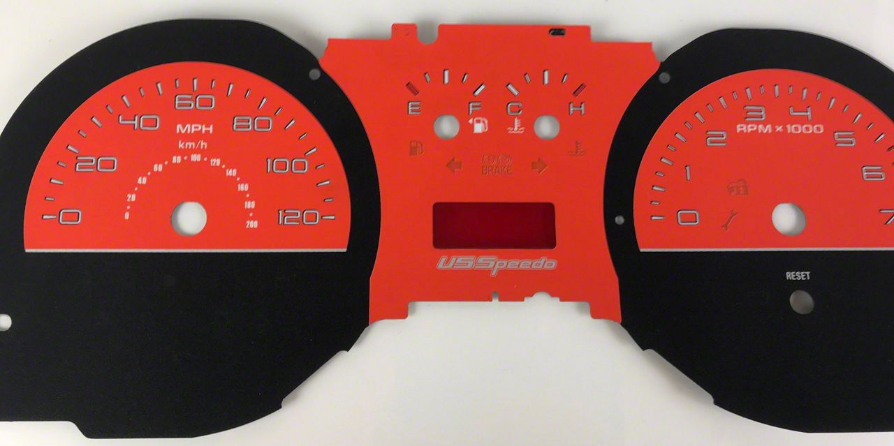 US Speedo Mustang Daytona Edition Gauge Face; MPH; Orange MUS16409 ...