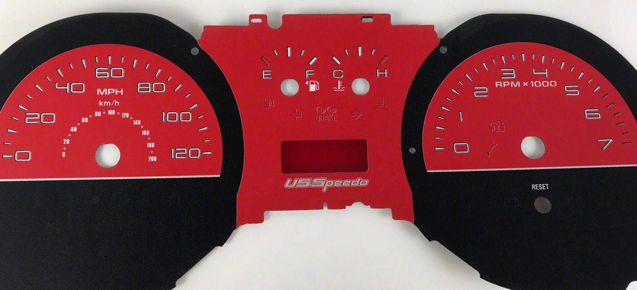 US Speedo Mustang Daytona Edition Gauge Face; MPH; Red MUS16405 (2010 ...