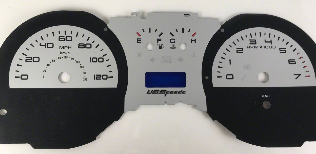 US Speedo Mustang Daytona Edition Gauge Face; MPH; Silver MUS16402 ...