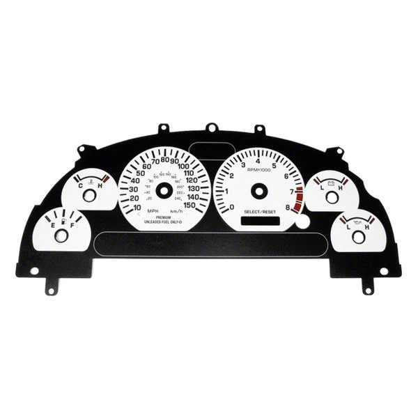 US Speedo Mustang Daytona Edition Gauge Face; MPH; White MUS040 (99-00 ...