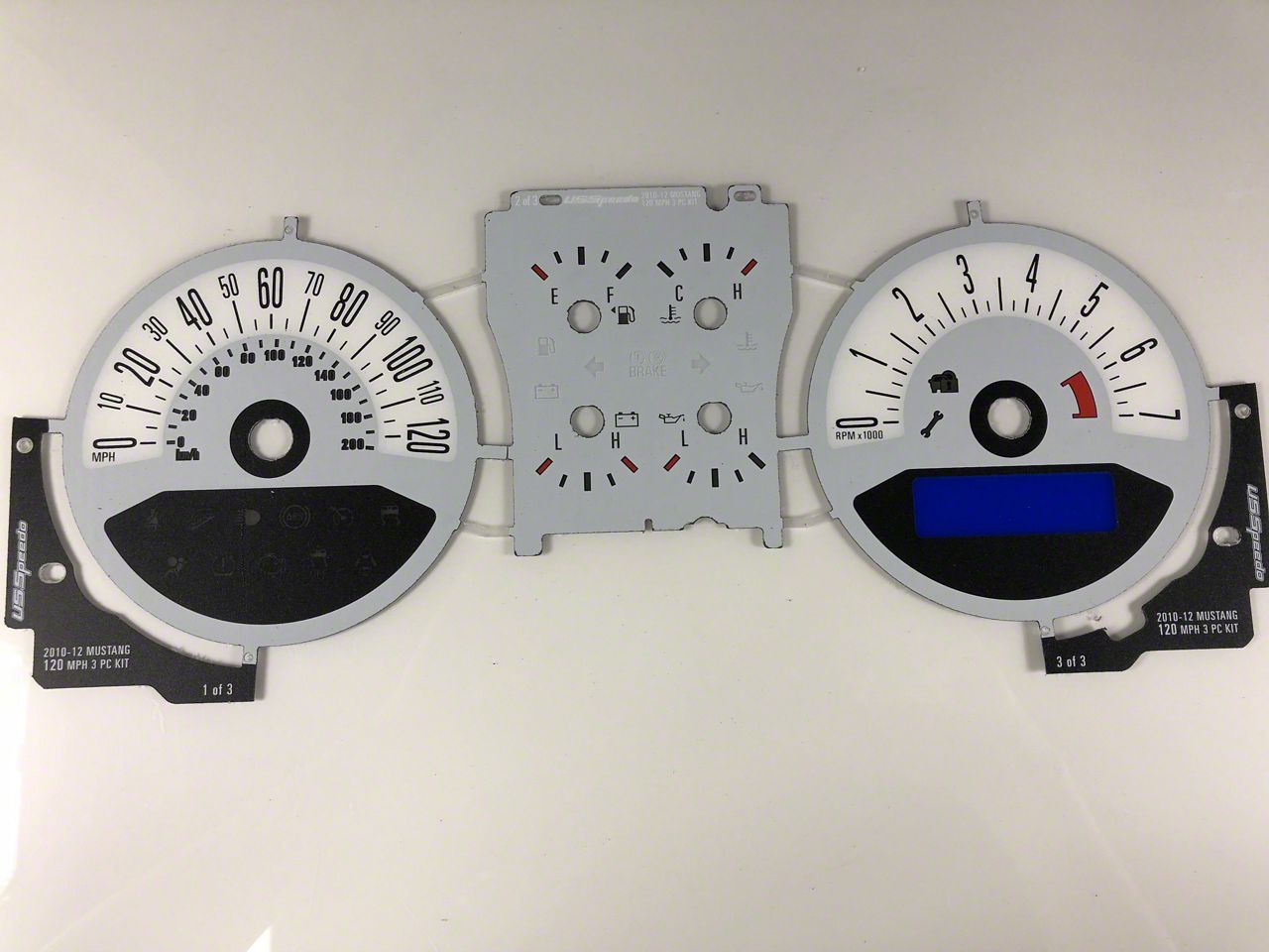 US Speedo Mustang Daytona Edition Gauge Face; MPH; White MUS1260 (2010 ...