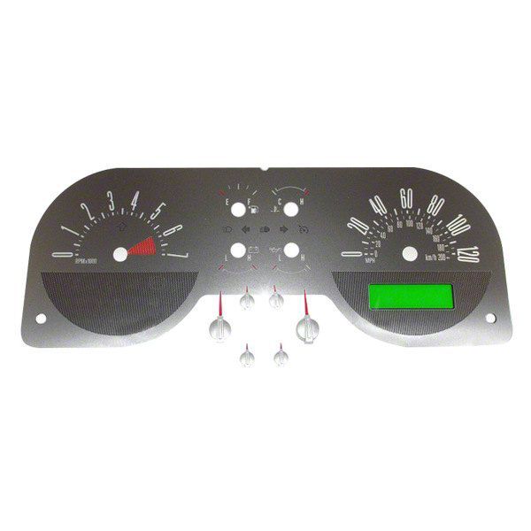 US Speedo Mustang Stainless Edition Gauge Face; MPH; 4-Gauges; Red ...