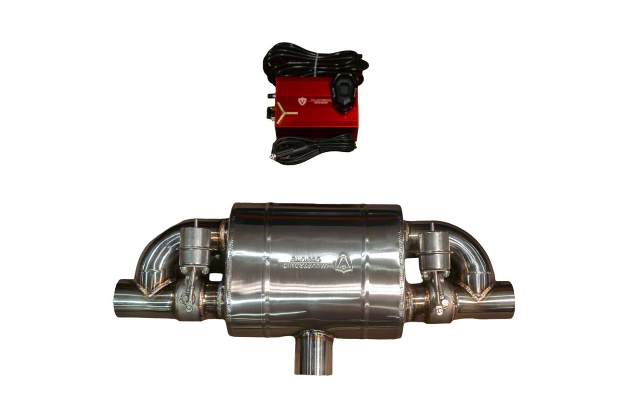 Valvetronic Designs Universal AM Universal Valved T-Style Muffler; 3 ...