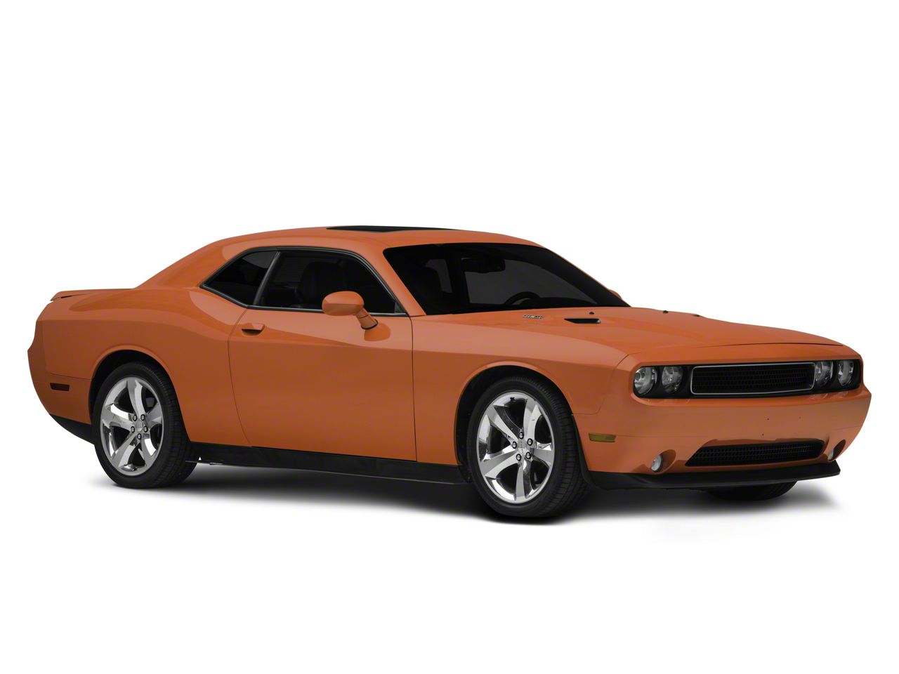 Challenger VZ Style Side Skirt Splitters; Textured Black (08-14 ...